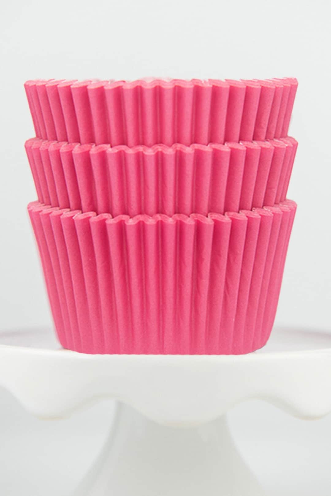 Solid Pink Cupcake Liners | Pink Greaseproof Baking Cups - 36 Count ...
