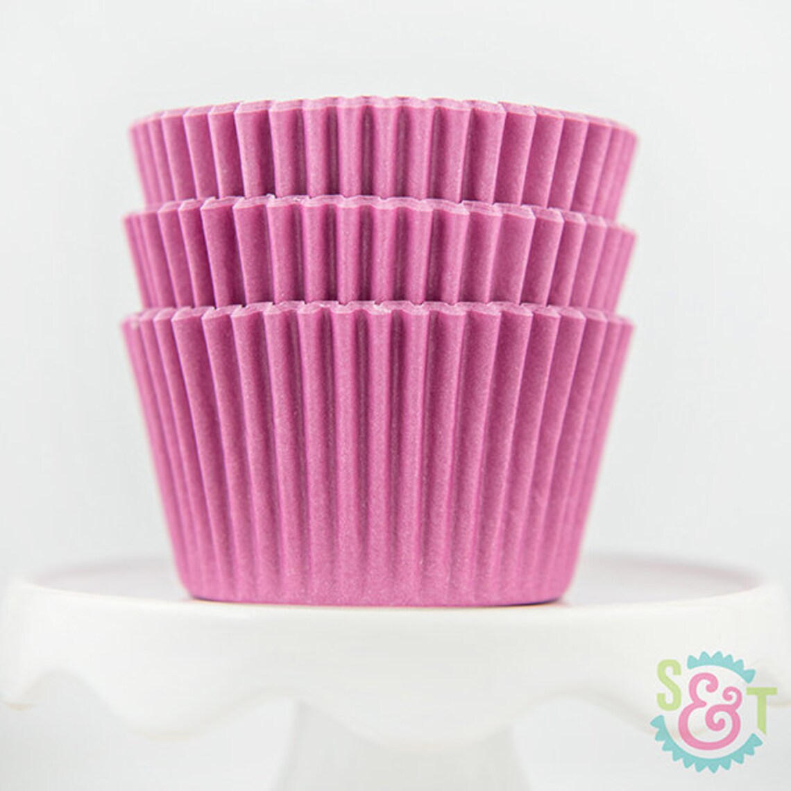 Solid Pink Cupcake Liners Pink Greaseproof Baking Cups 36 - Etsy