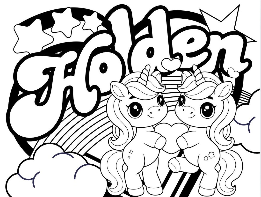 Custom Coloring Sheet - Etsy