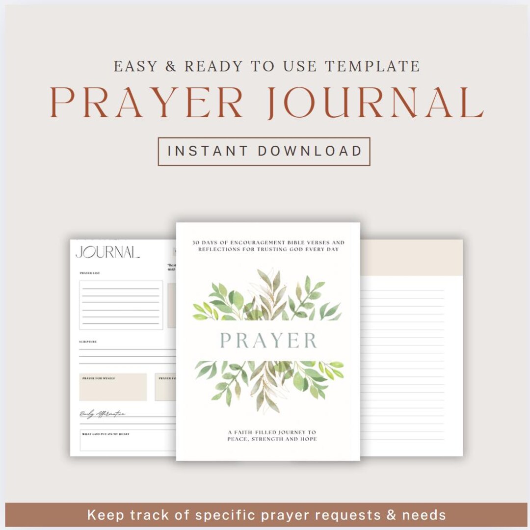 30-day Bible Verse Prayer Journal | Daily Scripture Prompts ...