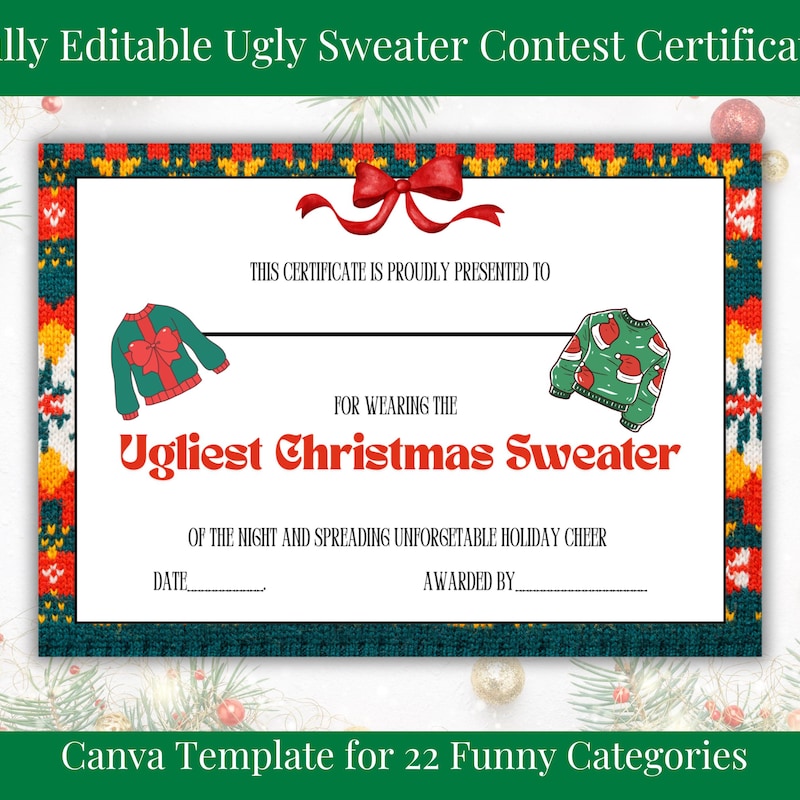 Ugly Sweater Awards - Etsy