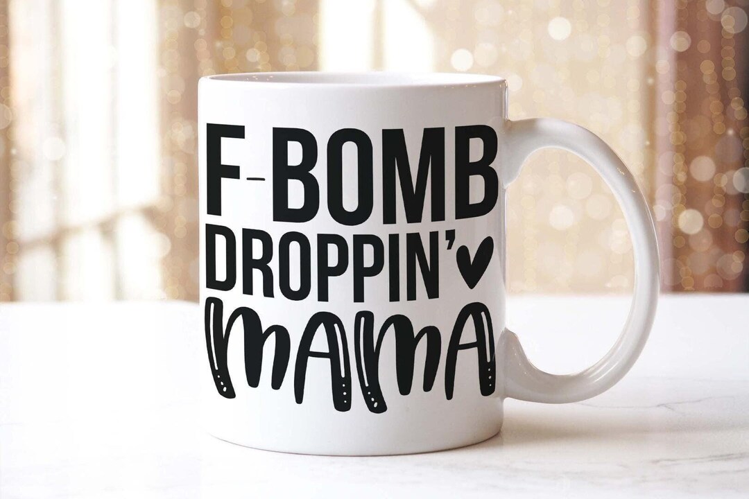F Bomb Mom Coffee Mug & Coaster Set - Funny Mama Gift - Etsy UK
