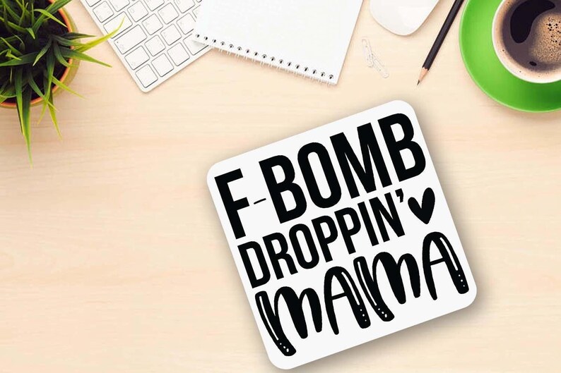F Bomb Mom Coffee Mug & Coaster Set - Funny Mama Gift - Etsy UK
