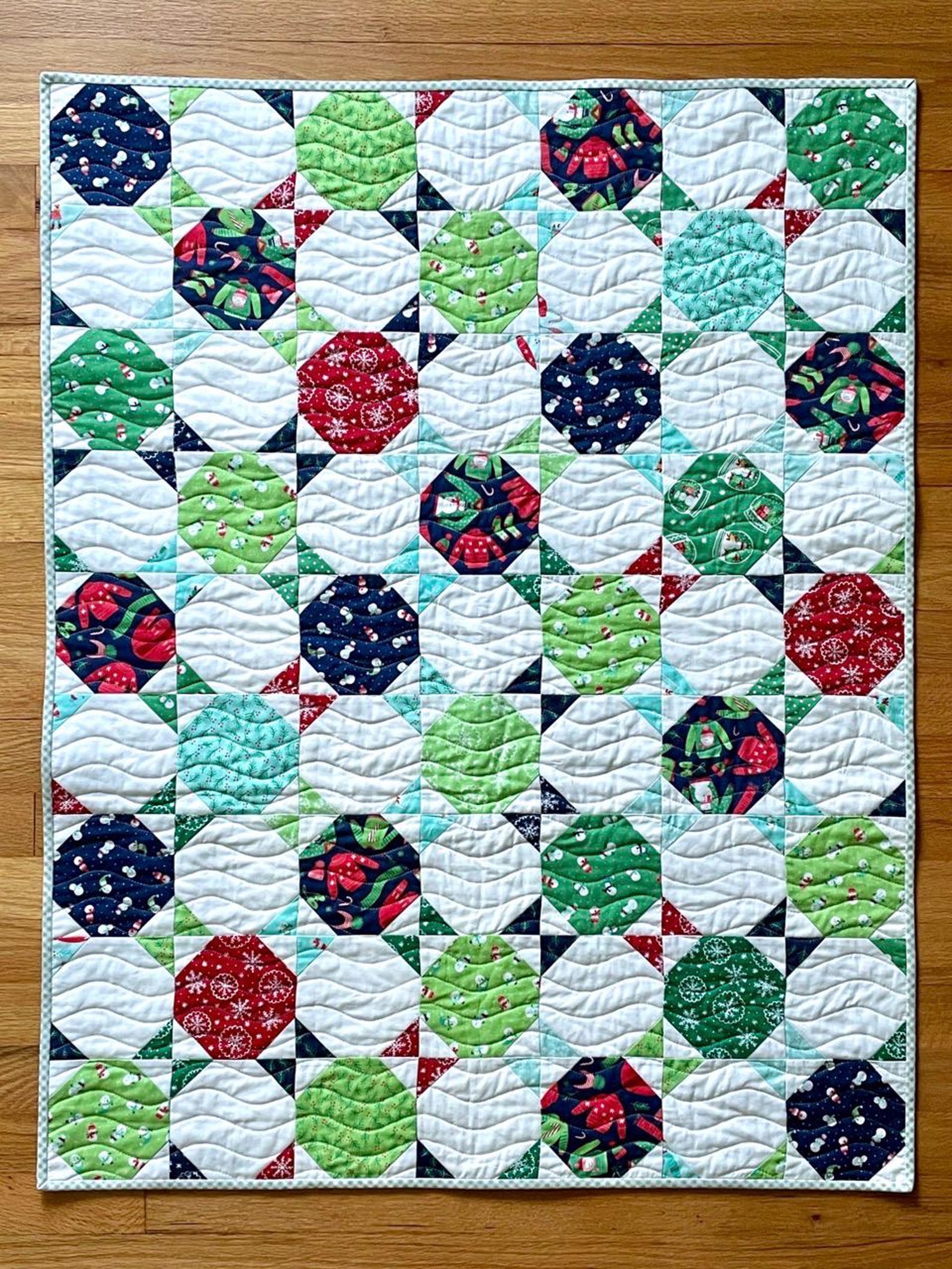 Quilt Pattern - Scrappy Snowball Quilt - Etsy