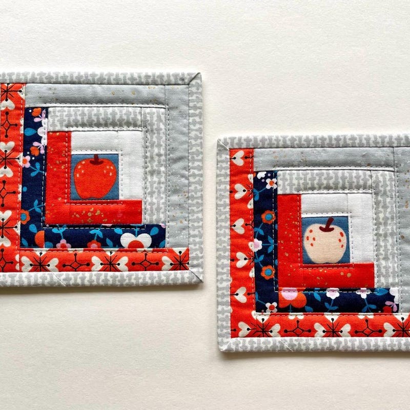 Log Cabin Coasters - Etsy