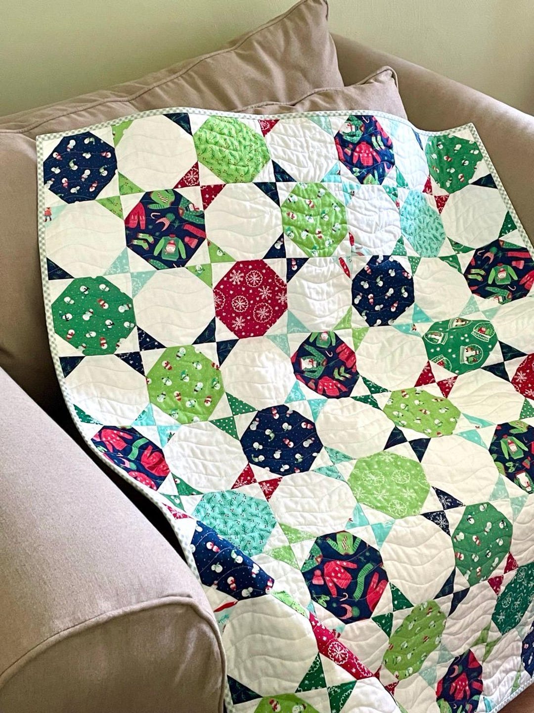 Quilt Pattern - Scrappy Snowball Quilt - Etsy