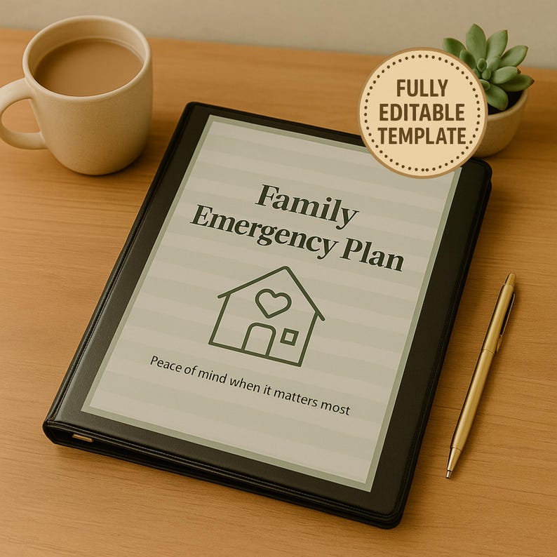 Emergency Binder Printable | Family Emergency Plan Template | Editable ...