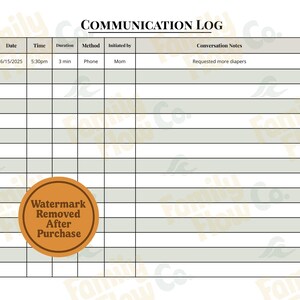 Printable & Editable Communication Log | Parent Communication Log ...