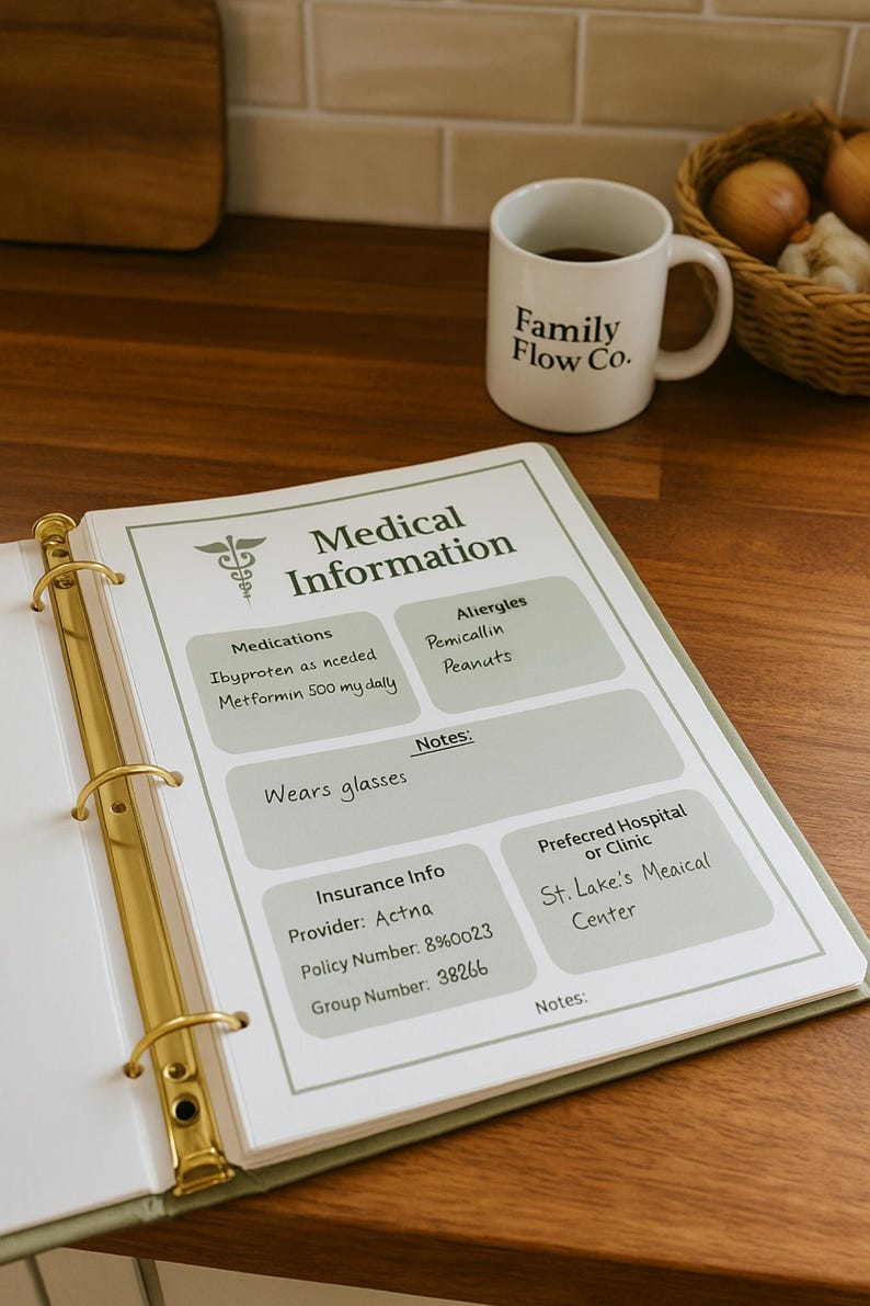 Emergency Binder Printable | Family Emergency Plan Template | Editable ...