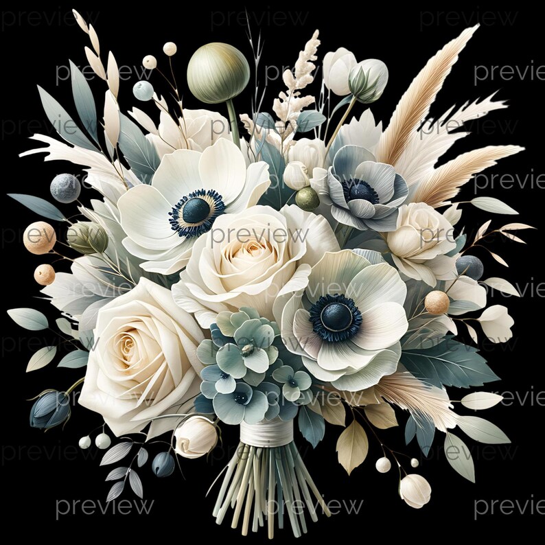 Coastal Chic Wedding Clipart Collection - Instant Download for ...