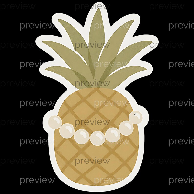 Island Luxe Sticker Clipart Collection - Coastal Escape, Paradise Found ...