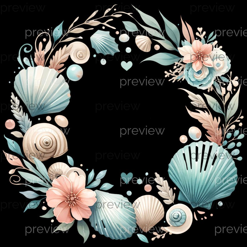 Coastal Chic Wedding Clipart Collection - Instant Download for ...