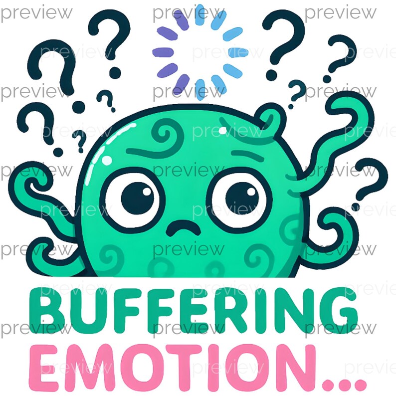 Playful Emotion Monsters Clipart Set - Better Days Ahead, Buffering ...