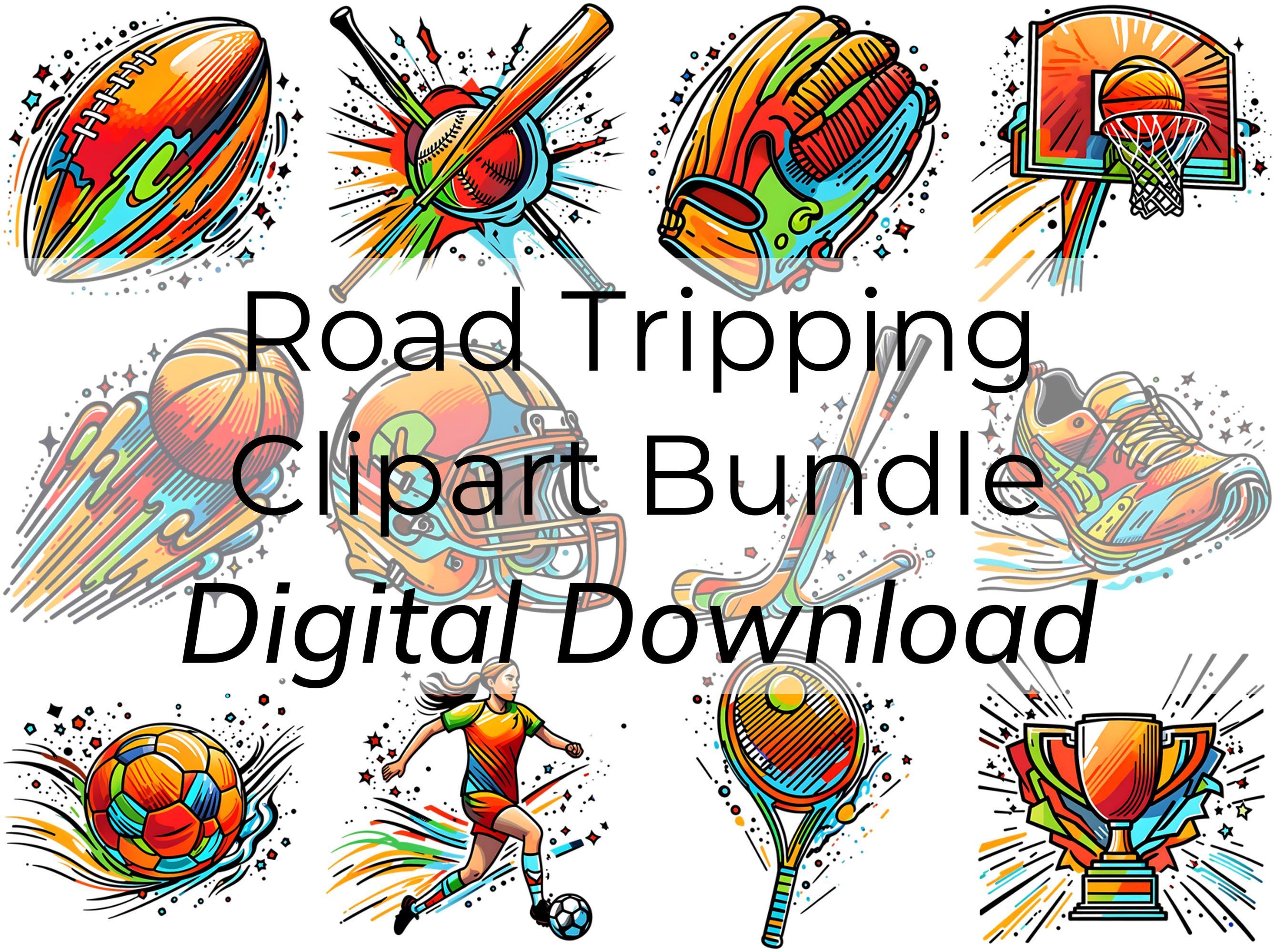 Vibrant Sports Clipart Bundle - Dynamic Designs for Sublimation and ...