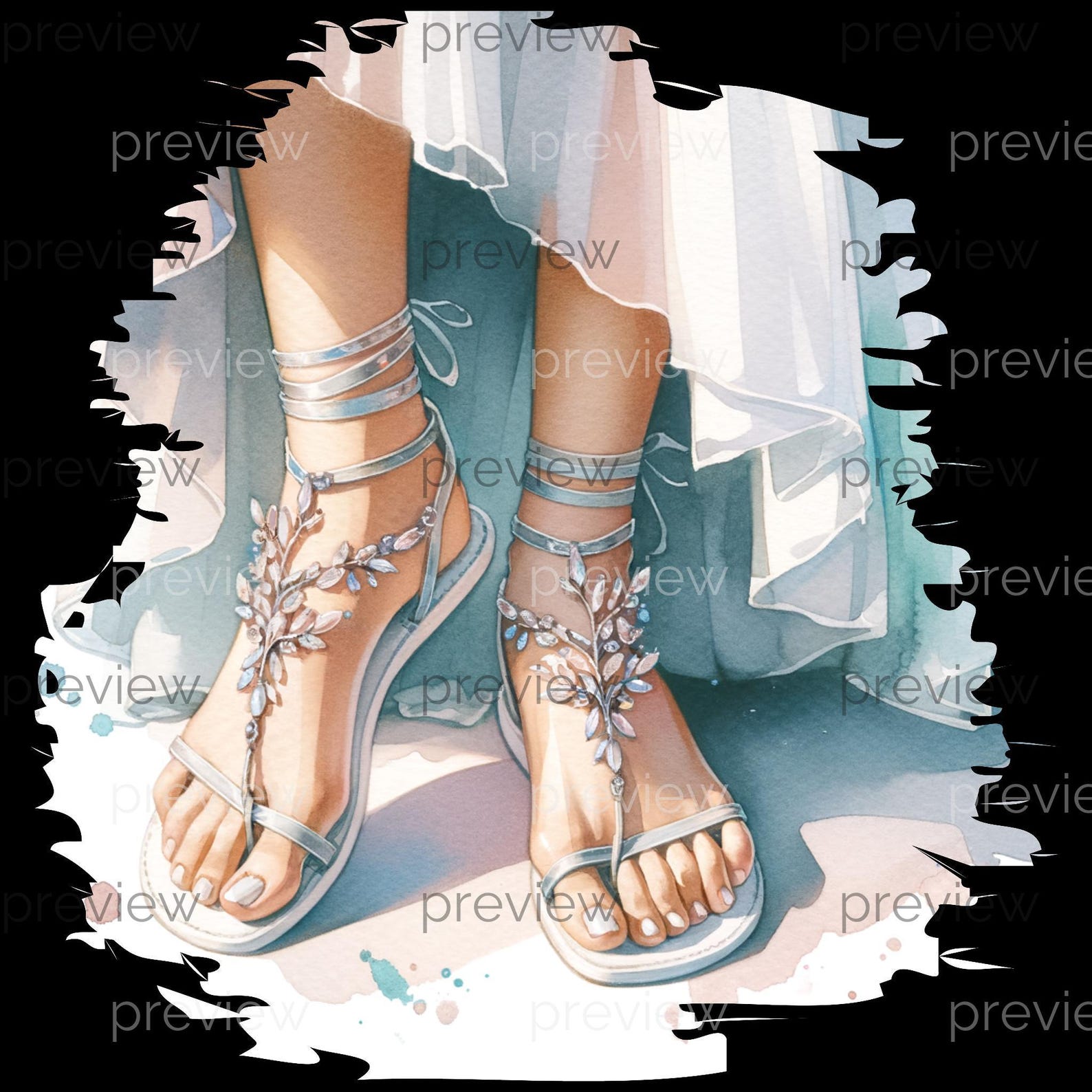 Coastal Chic Wedding Clipart Collection - Instant Download for ...