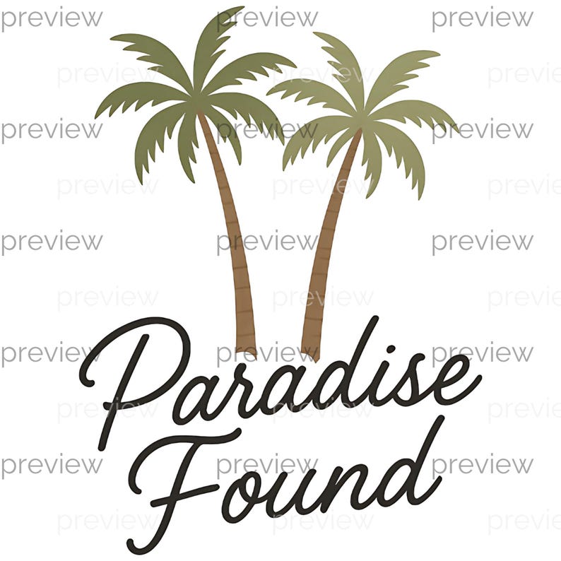 Island Luxe Sticker Clipart Collection - Coastal Escape, Paradise Found ...