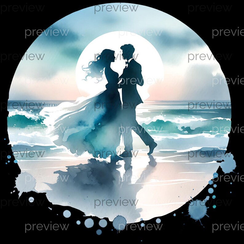 Coastal Chic Wedding Clipart Collection - Instant Download for ...