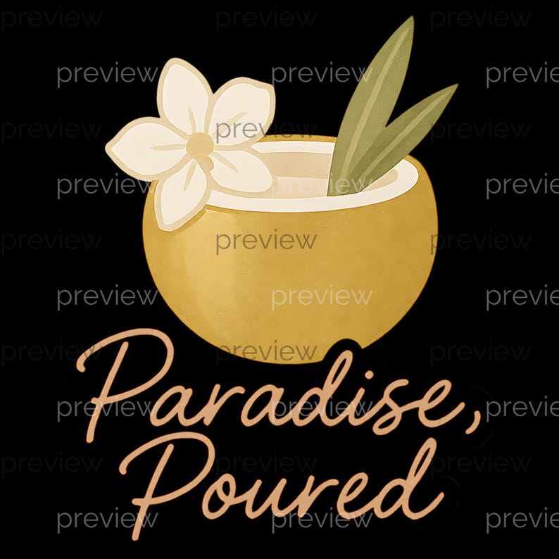 Island Luxe Sticker Clipart Collection - Coastal Escape, Paradise Found ...