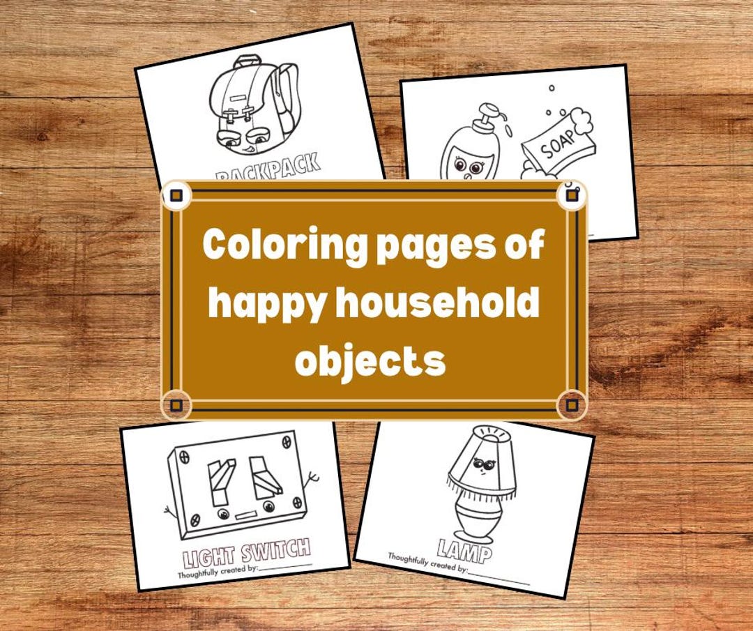 Silly Household Objects Coloring Book – 25 Funny Printable Pages for ...
