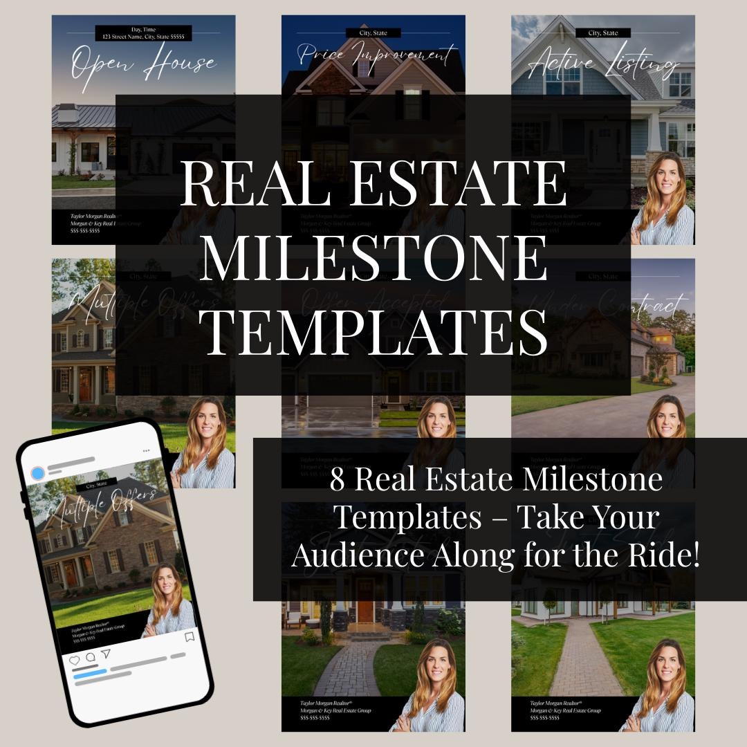 REAL ESTATE MILESTONE Templates - Etsy
