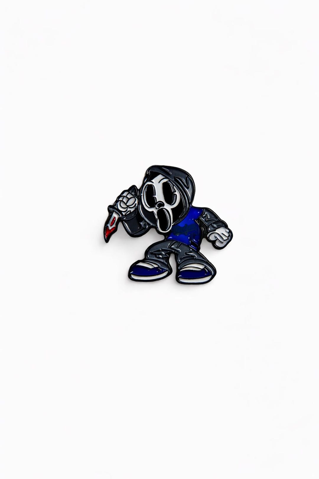 Horror Cartoon Enamel Pin – 1.5” Ghost Mask Pin – Streetwear Inspired ...