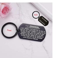 Grandson Braver Stronger Smarter Loved Key Ring/ Keychain / Zipper Pull ...