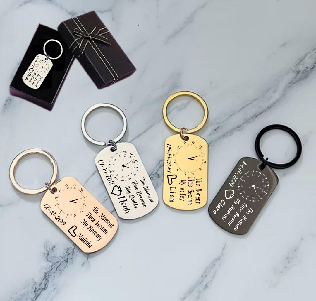 Personalized Keychain: the Moment You Became My [role] - Etsy