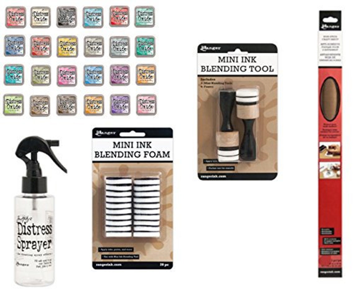 Tim Holtz Distress Oxide Set With 24 Ink Pads Blender Tools - Etsy