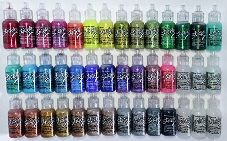 Ranger Stickles Glitter Glue Set of 42 Colors Random Colors in Rainbow ...