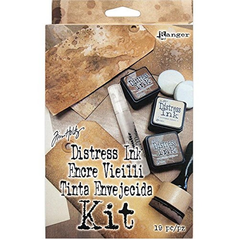 Ranger Tim Holtz Distress Ink Kit - Tags, Blending Tool, Mister, and ...