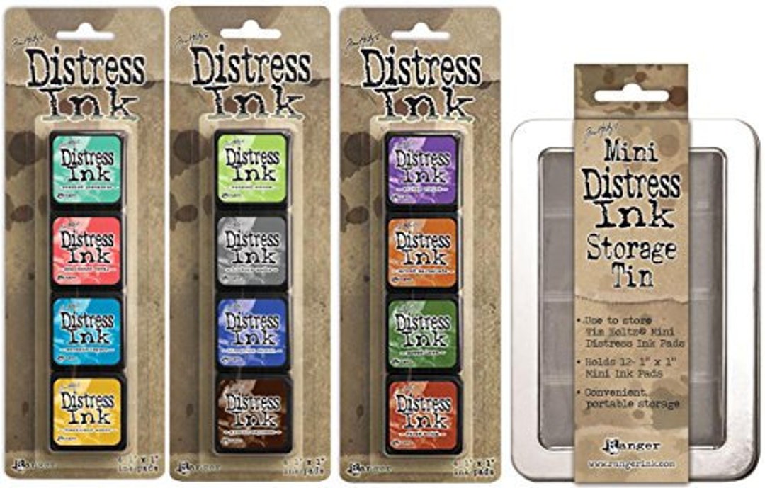 Ranger Tim Holtz Distress Mini Ink Pad Kits and Storage Tin 13 14 15 - Etsy