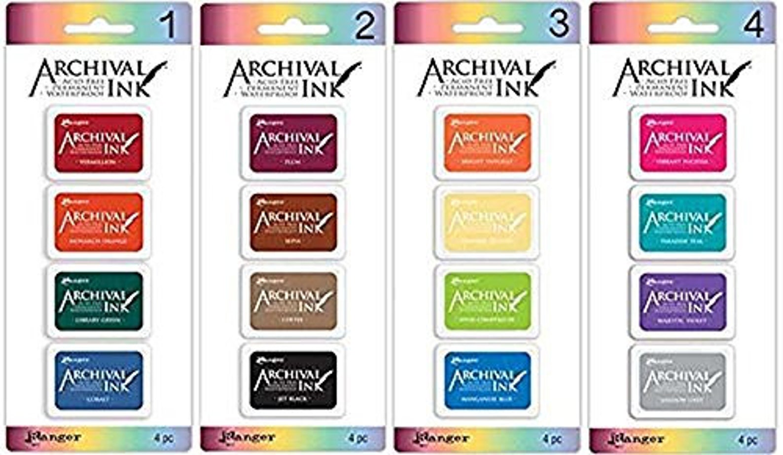 Ranger Archival Mini Ink Pads Kits 1-4 Bundle of Kit 1 2 - Etsy