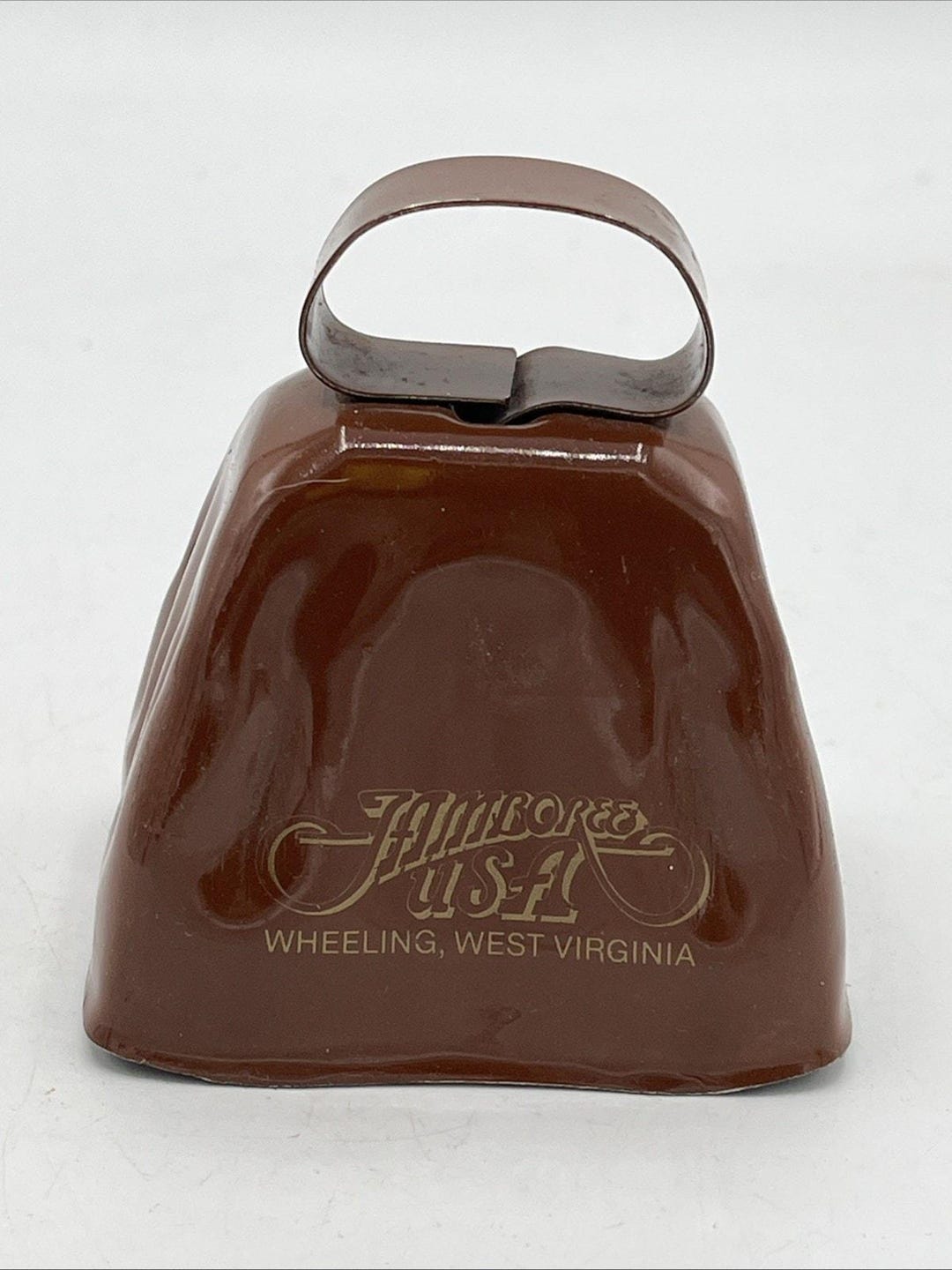 Brown Vintage Cow Bell 3" Tall, "jamboree Usa" Wheeling West Virginia ...