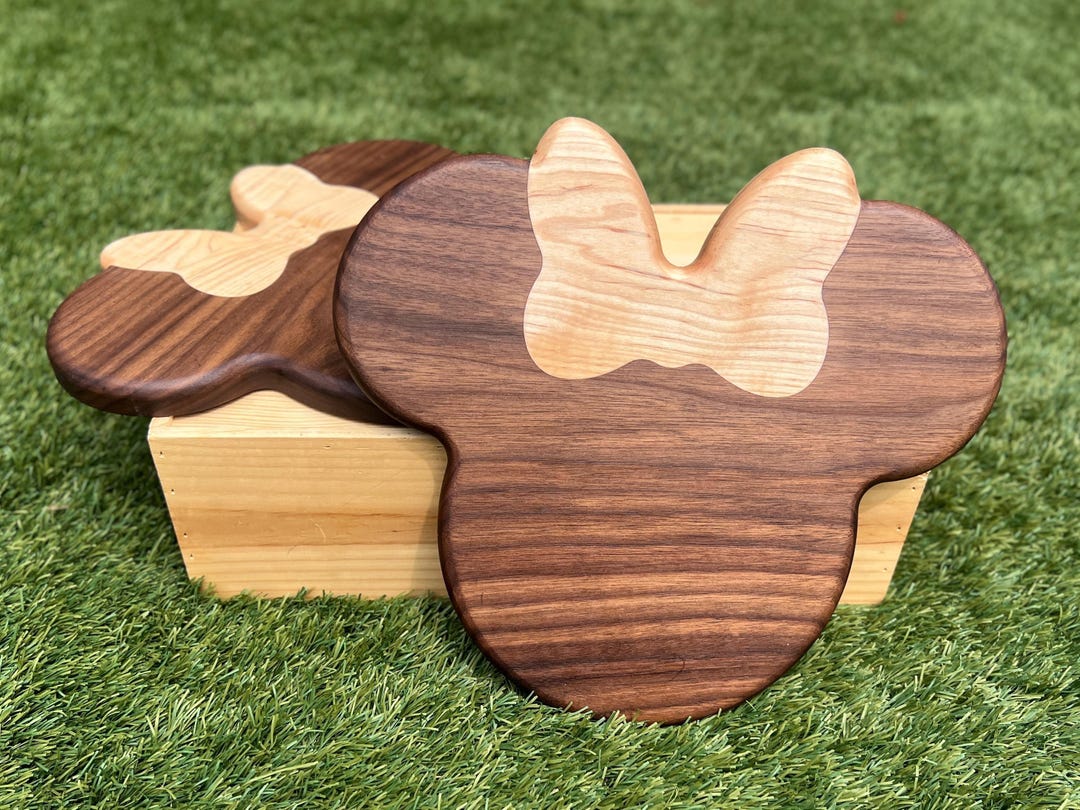 Minnie Mouse Inspired Charcuterie Board - Walnut and Maple Wood - Etsy