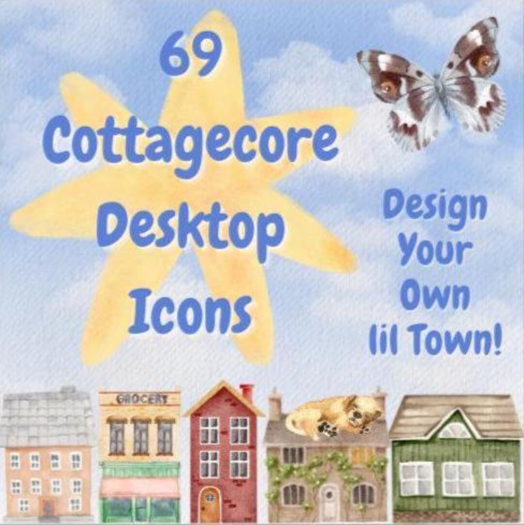 69 Cottage Core Desktop PNG Icons to Make Your Own Village - Etsy