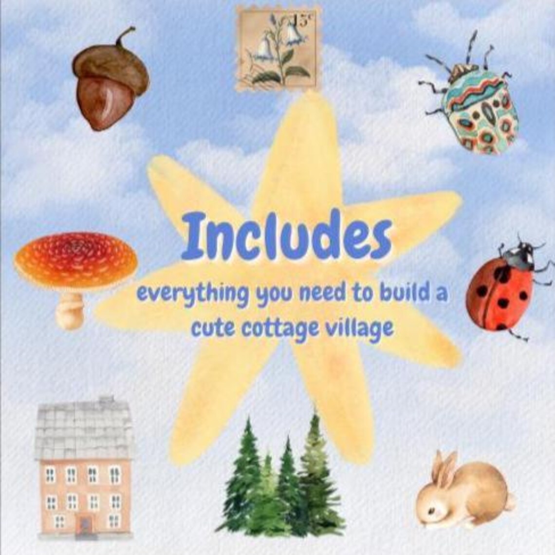 69 Cottage Core Desktop PNG Icons to Make Your Own Village - Etsy