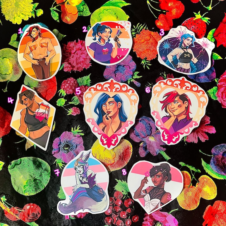 Arcane Pride Month Stickers | Caitlyn & Vi/caitvi, Jinx, Sevika, Mel ...