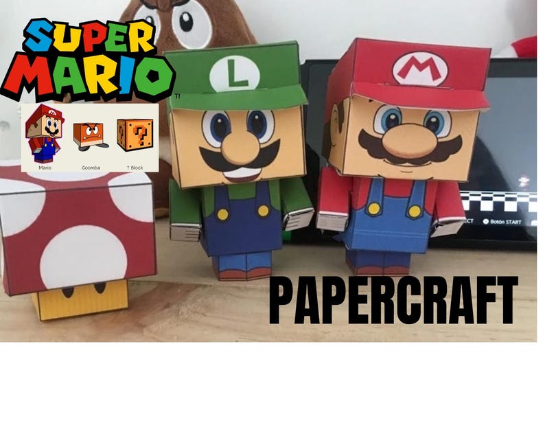 Papercraft Block Design: DIY Craft Template Inspired by Mario Bros ...