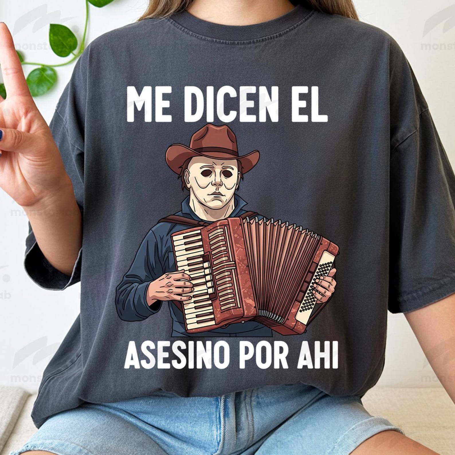 Michael Myers Cowboy PNG / Me Dicen El Asesino Por Ahi Png / Michael ...
