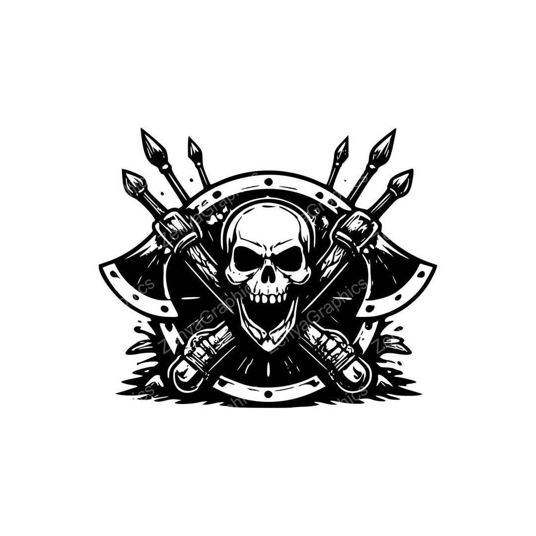Viking Skull Design SVG PNG JPG | Norse Theme Graphic for Crafts - Etsy