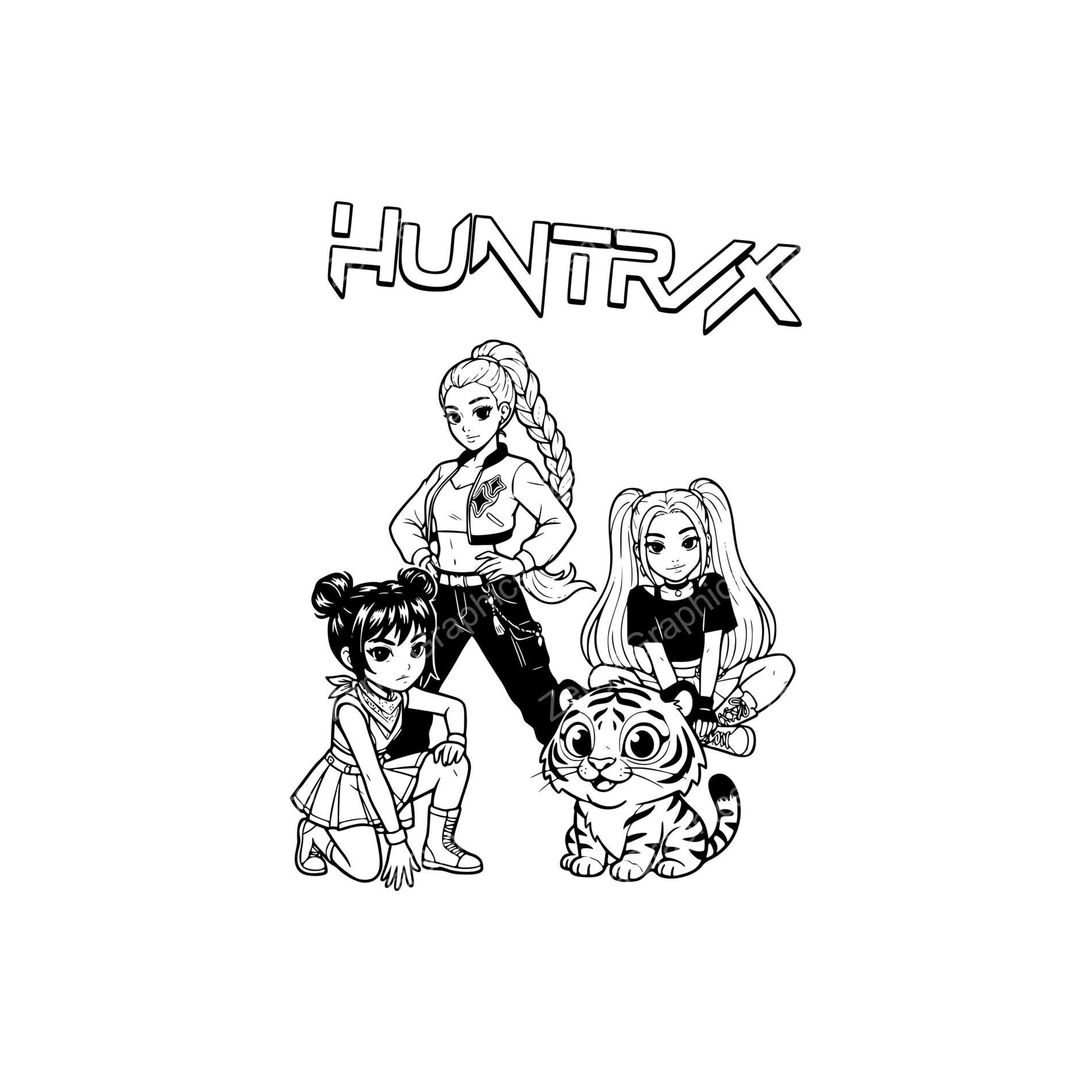 Kpop Demon Huntrix Characters SVG PNG JPG | Digital Design for Crafts ...