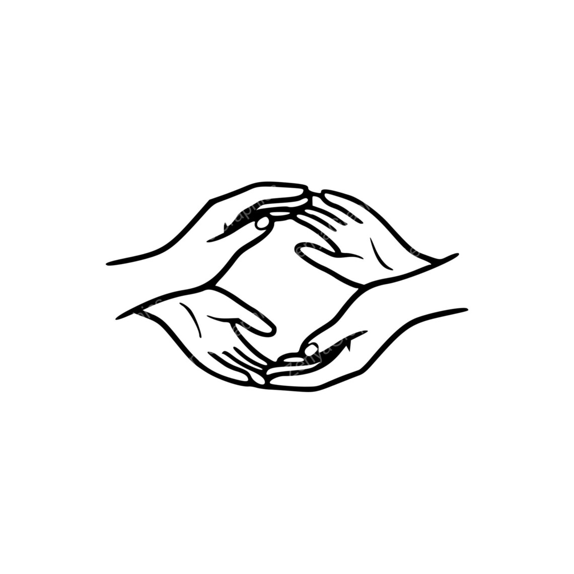 Love Hands Outline SVG PNG JPG | Digital Design for Crafts - Etsy