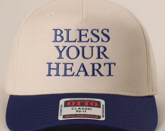 Bless Your Heart Retro Embroidered Retro Trucker Hat - Otto Cap - Etsy