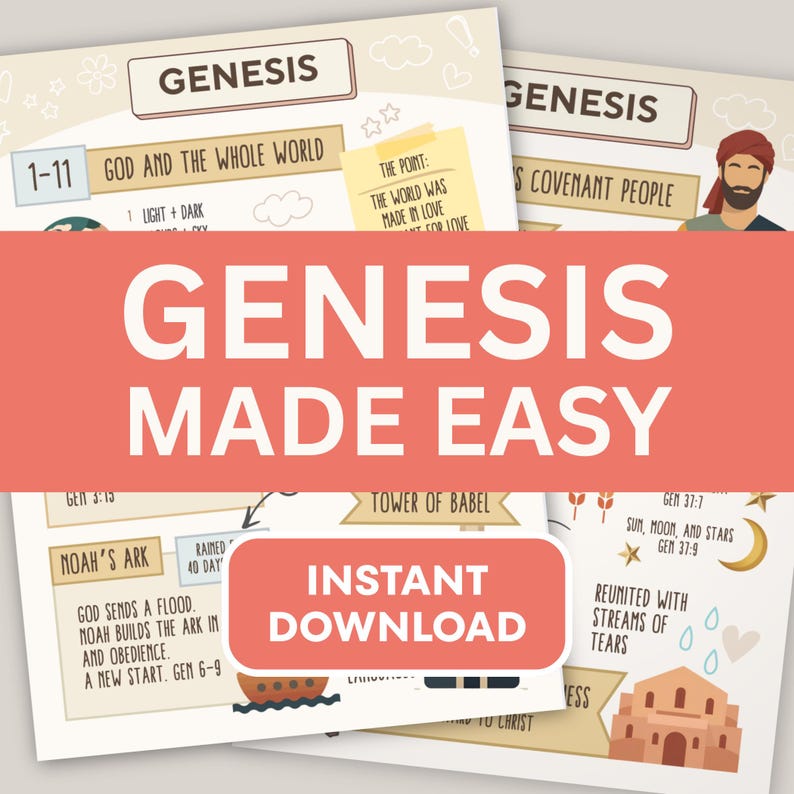 Genesis Bible Study Printables: Jesus-centered Old Testament (PDF) - Etsy