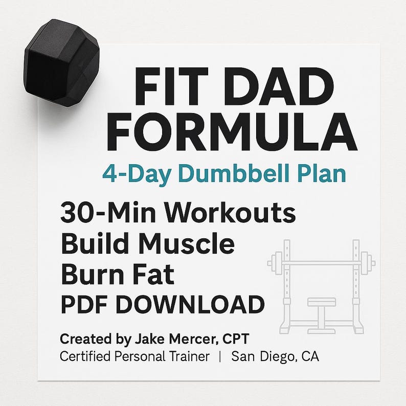 Fit Dad Workout Plan PDF | 4-day Dumbbell Workout for Dads | Home Gym Fat Loss + Muscle Plan - Etsy