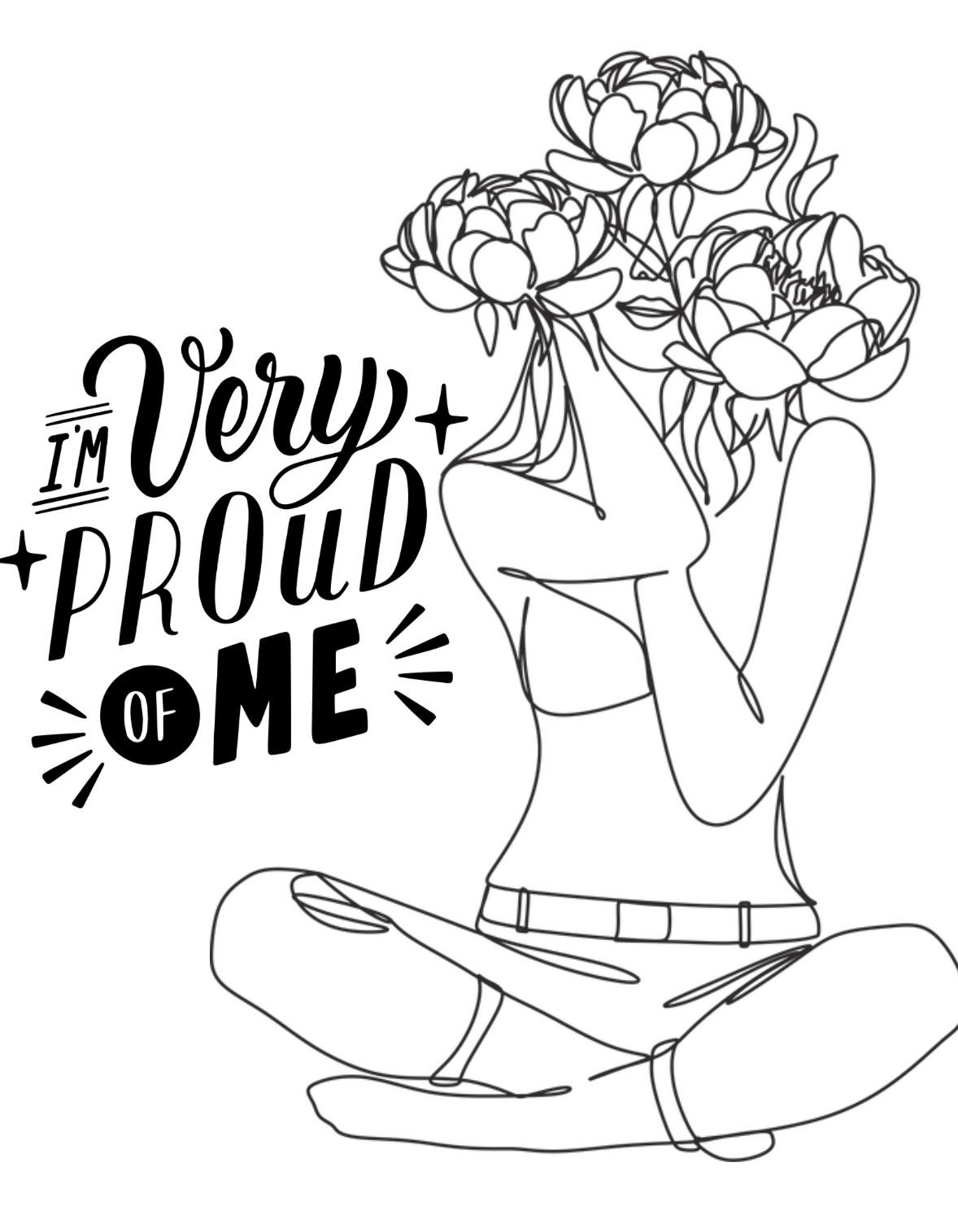 Mental Health & Self-care Coloring Pages Bundle | 15 Printable Positive ...
