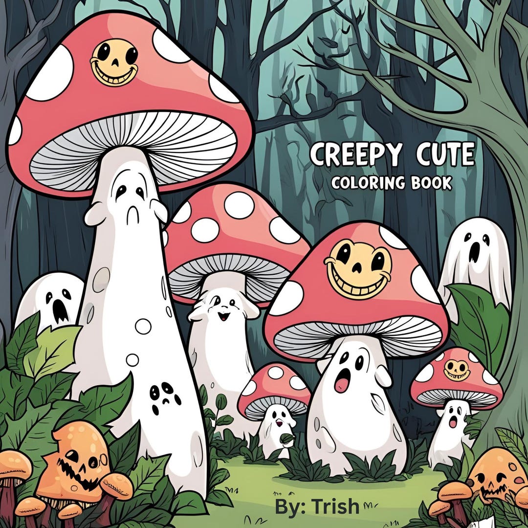 Creepy Cute Coloring Book PDF – 30 Horror Kawaii Inspired Pages ...