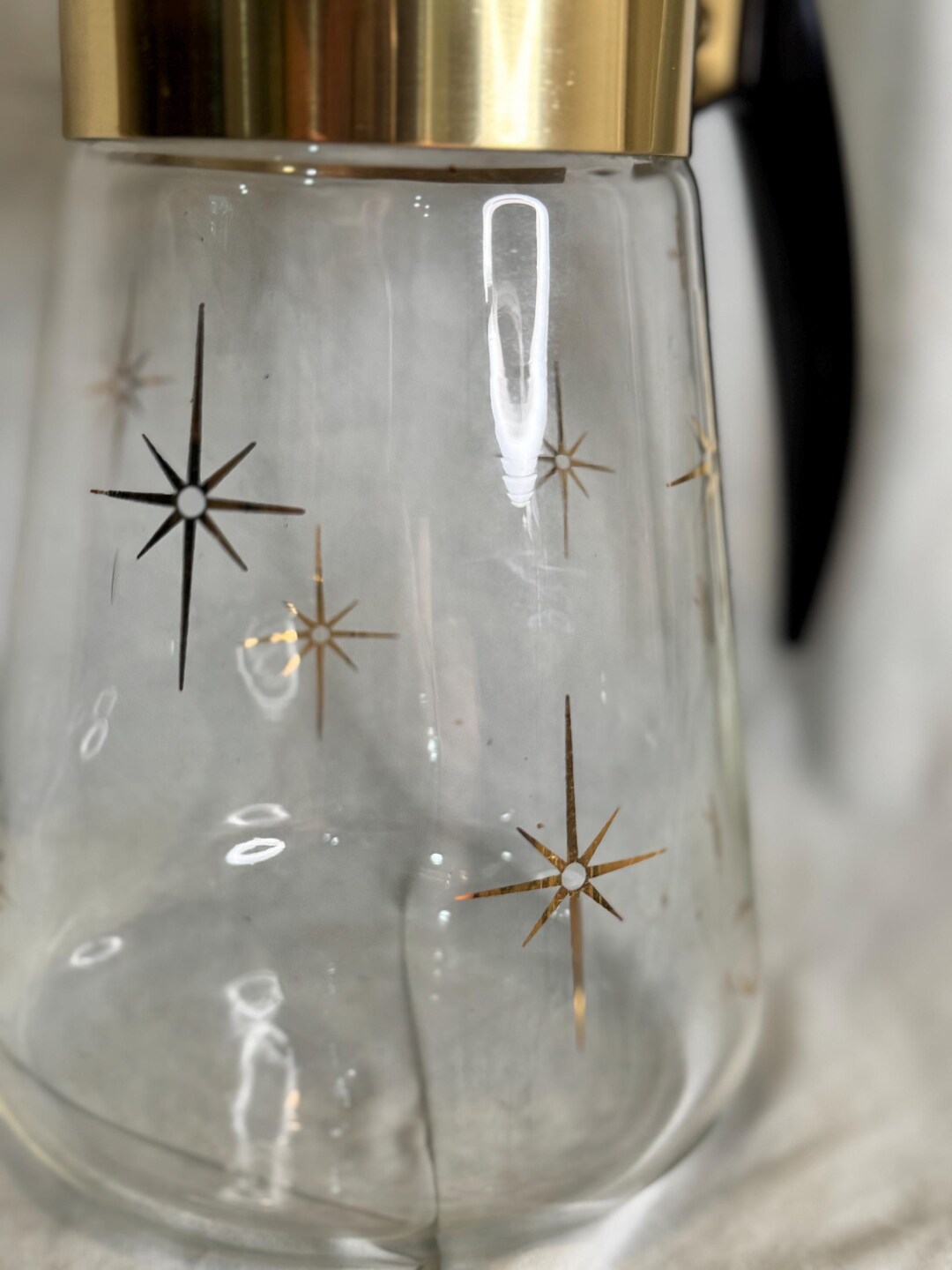 Corning MCM Starburst Glass Tall Coffee Pot or Carafe - Etsy
