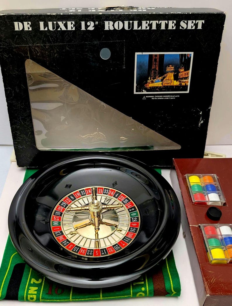 Vintage Roulette Set – Deluxe 1970s Casino Décor – Game Room Bar Decor ...