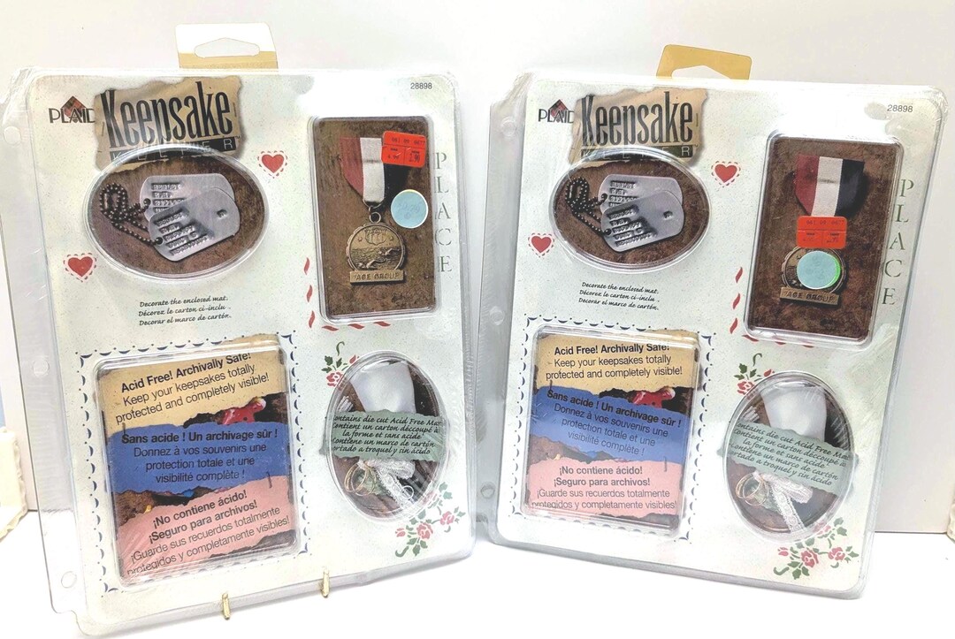 2 Sealed Plaid Display Pages – Vintage Ephemera Storage • Junk Journal ...
